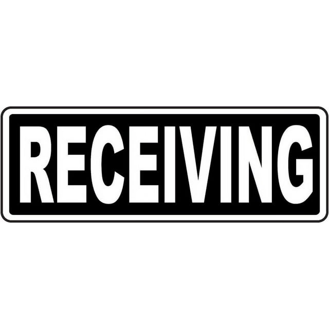 Vinyl Stickers - Receiving Sign A6 - Safety and Warning Warehouse Signs ...
