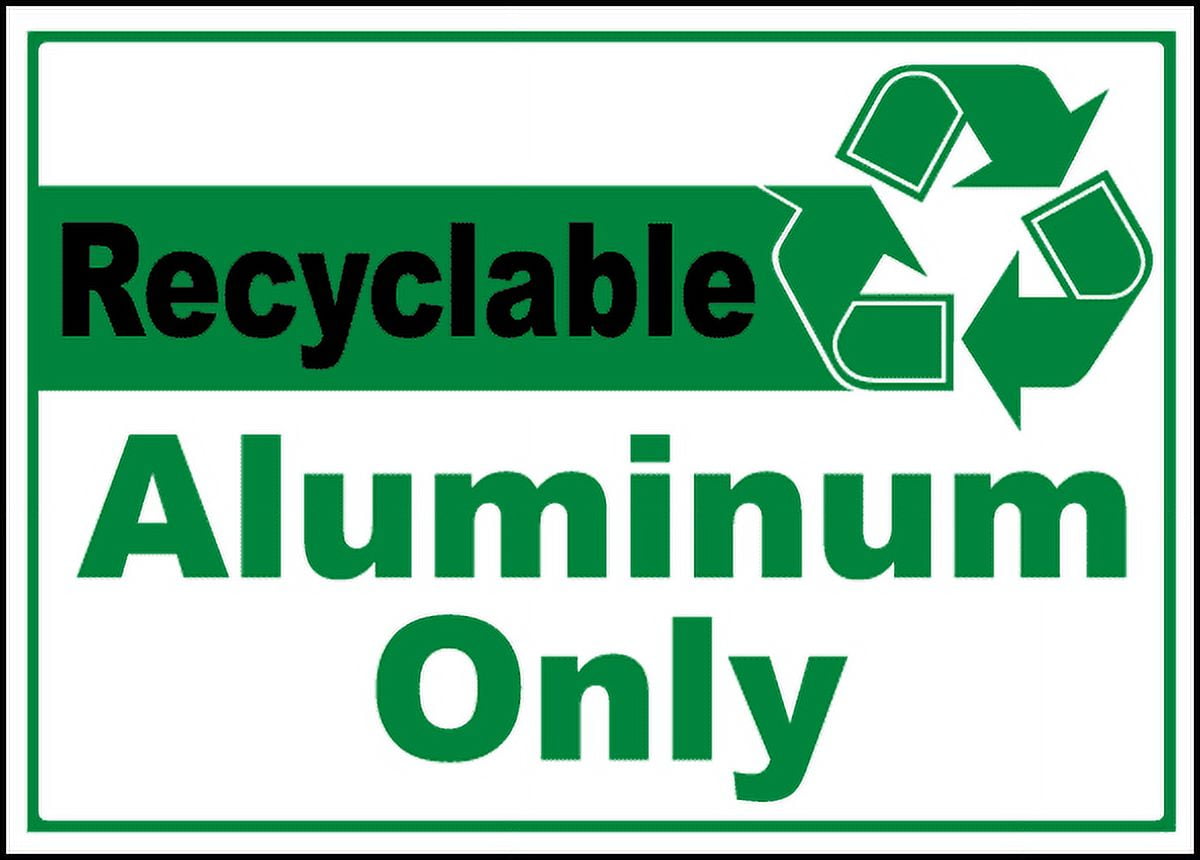 Vinyl Stickers - Recyclable Aluminum Only Sign - Safety and Warning ...