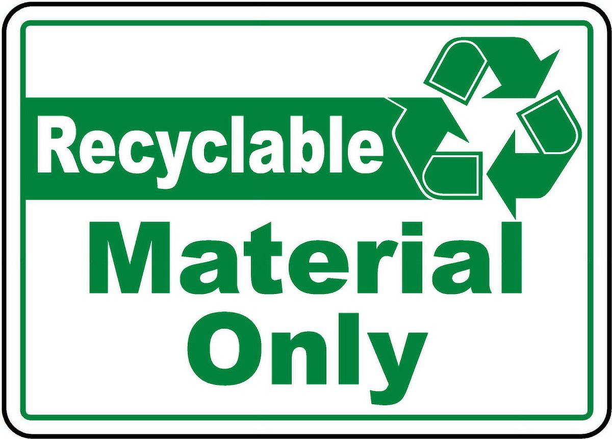 Vinyl Stickers - Recyclable Material Only Sign - Safety and Warning ...