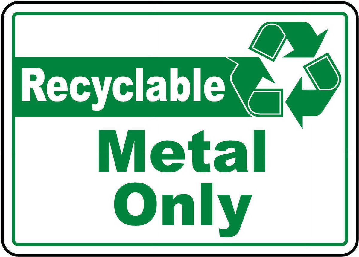 Vinyl Stickers - Recyclable Metal Only Sign - Safety and Warning ...