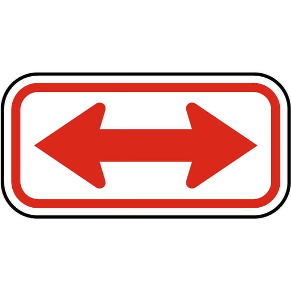 Vinyl Stickers - Red Double Arrow Sign A9 - Safety and Warning ...