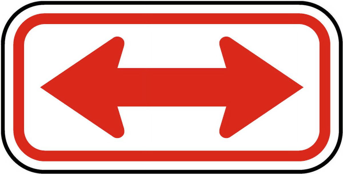 Vinyl Stickers - Red Double Arrow Sign A9 - Safety and Warning ...