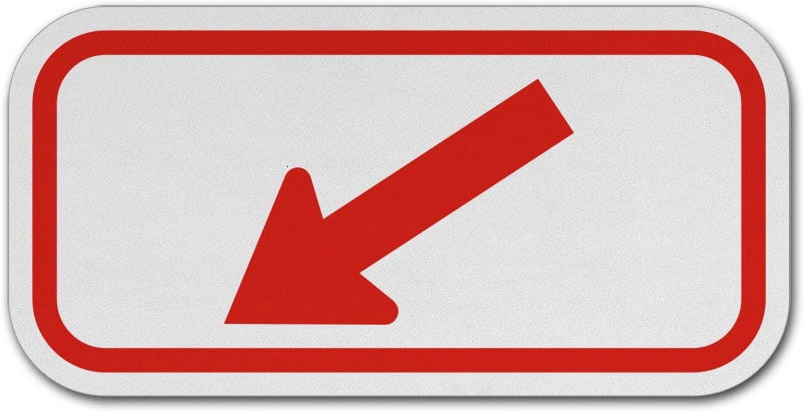Vinyl Stickers - Red Left Diagonal Arrow Sign B2 - Safety and Warning ...