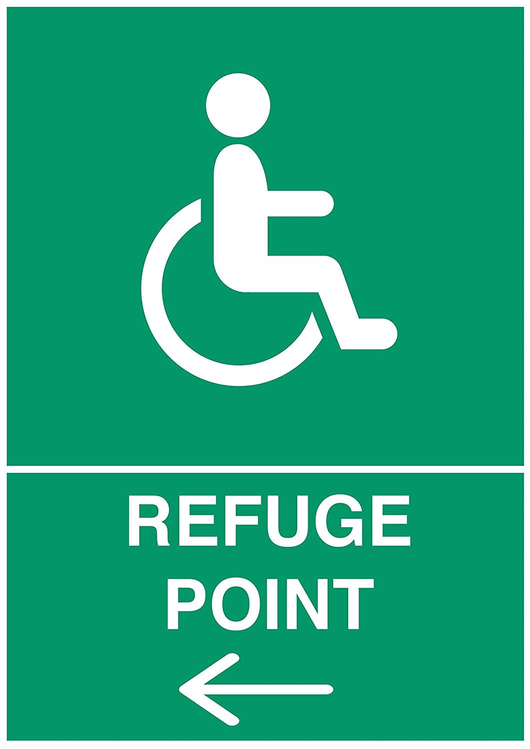 Vinyl Stickers - Refuge Point Left Green Sign - Safety and Warning ...