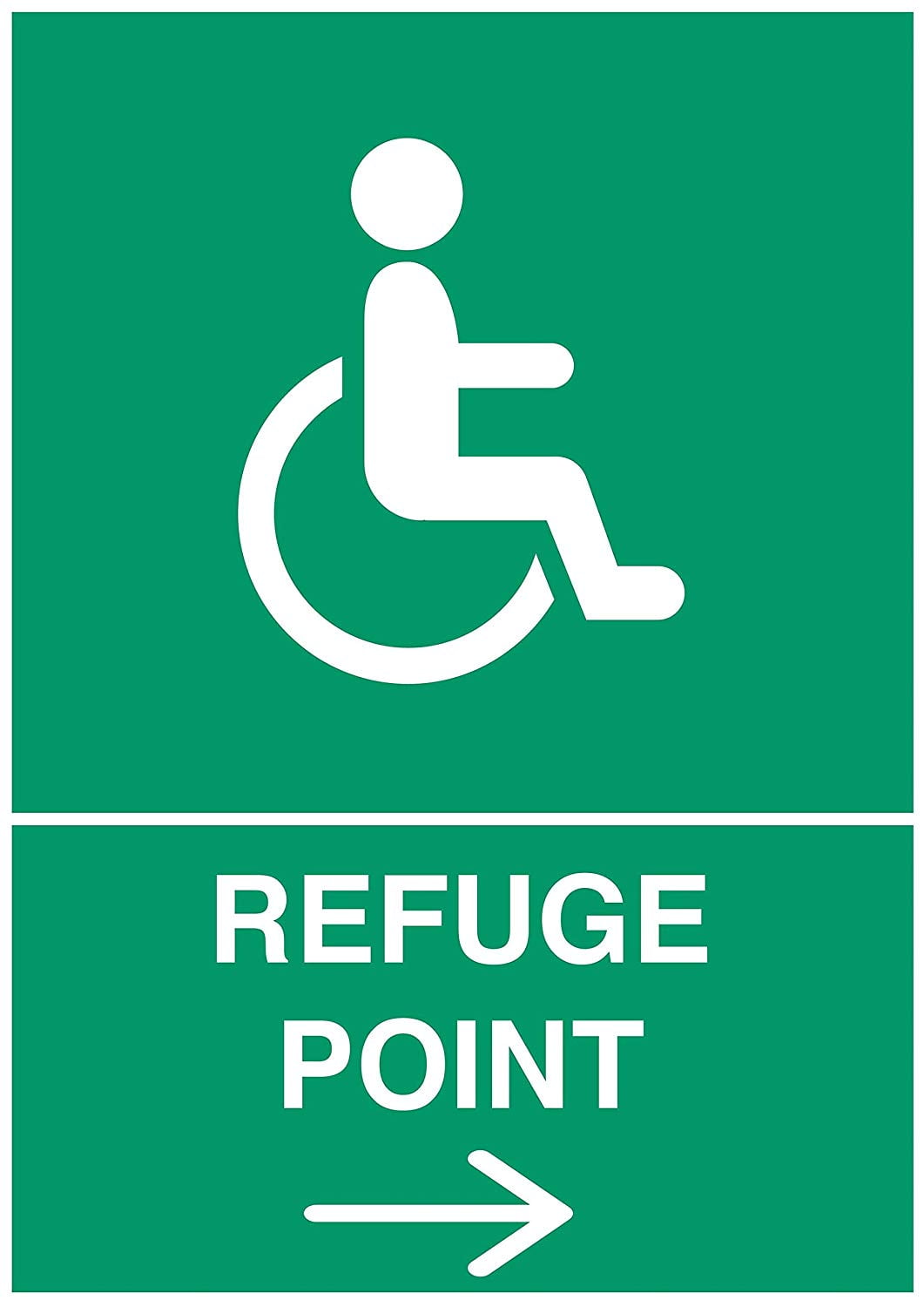 Vinyl Stickers - Refuge Point Right Green Sign - Safety and Warning ...