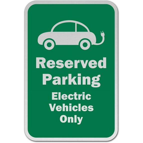 Vinyl Stickers - Reserved Electric Vehicles Only Sign C5 - Safety and ...