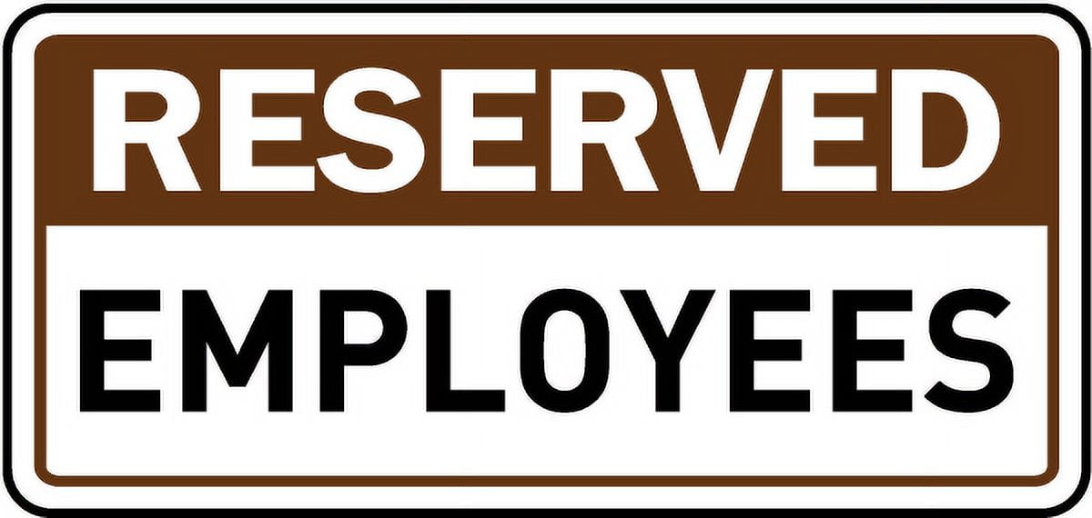 Vinyl Stickers - Reserved Employees Sign - Safety and Warning Warehouse ...