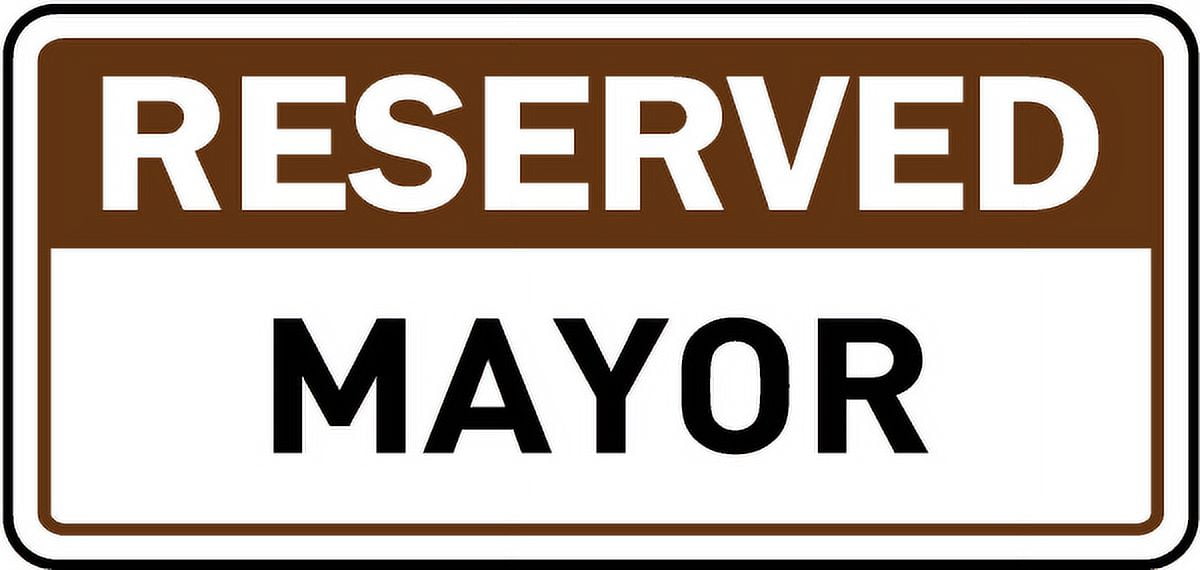 Vinyl Stickers - Reserved Mayor Sign - Safety and Warning Warehouse ...