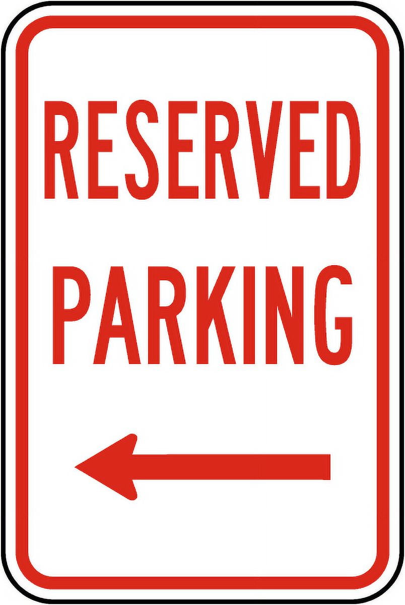 Vinyl Stickers - Reserved Parking (Left Arrow) Sign D5 - Safety and ...