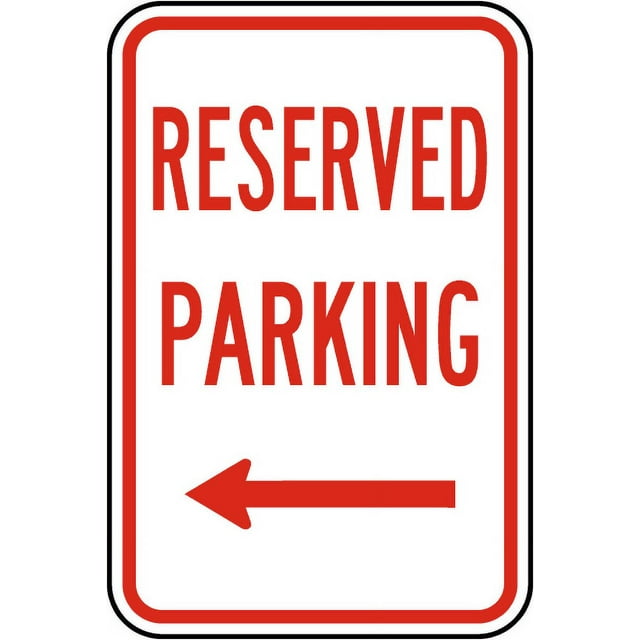 Vinyl Stickers - Reserved Parking (Left Arrow) Sign D5 - Safety and ...