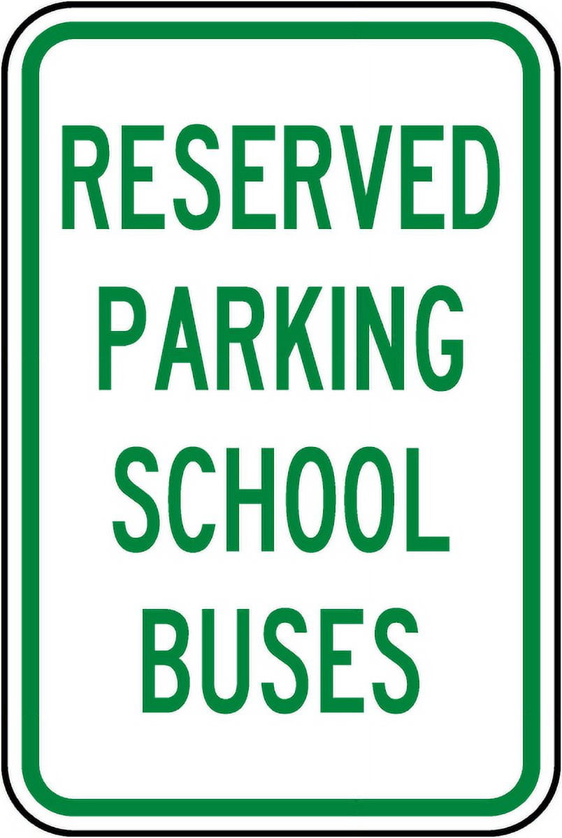 Vinyl Stickers - Reserved Parking School Buses Sign - Safety and ...