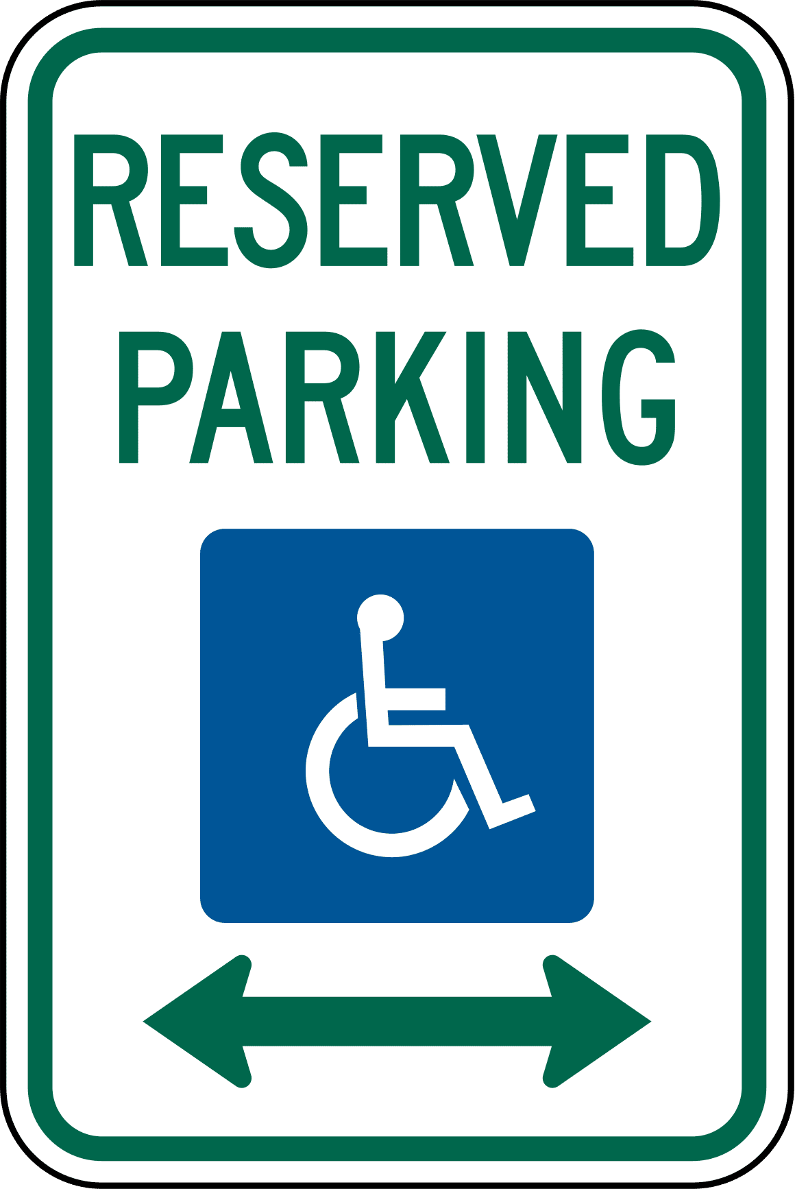 Vinyl Stickers - Reserved Parking (Wheelchair) - Safety and Warning ...