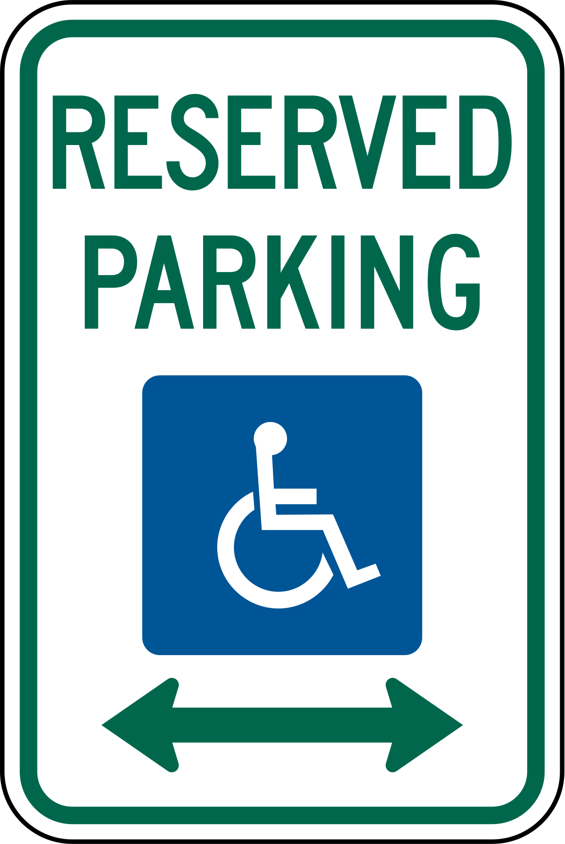 Vinyl Stickers - Reserved Parking (Wheelchair) - Safety and Warning ...