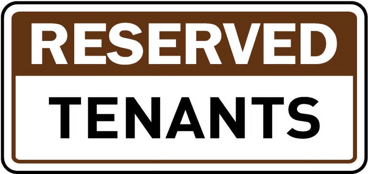 Vinyl Stickers - Reserved Tenants Sign - Safety and Warning Warehouse ...