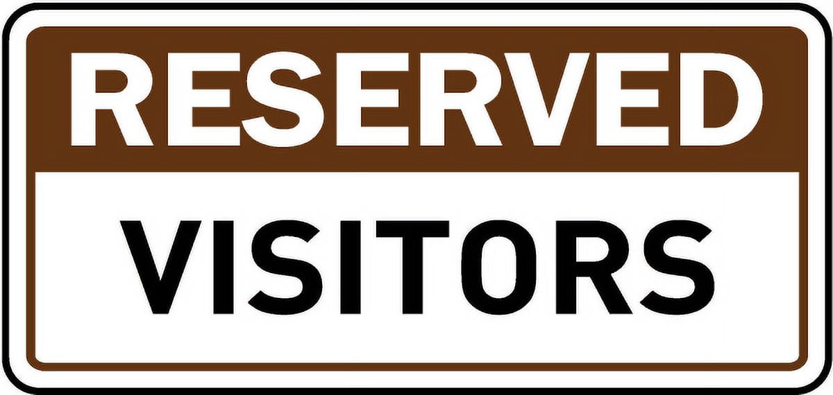 Vinyl Stickers - Reserved Visitors Sign - Safety and Warning Warehouse ...