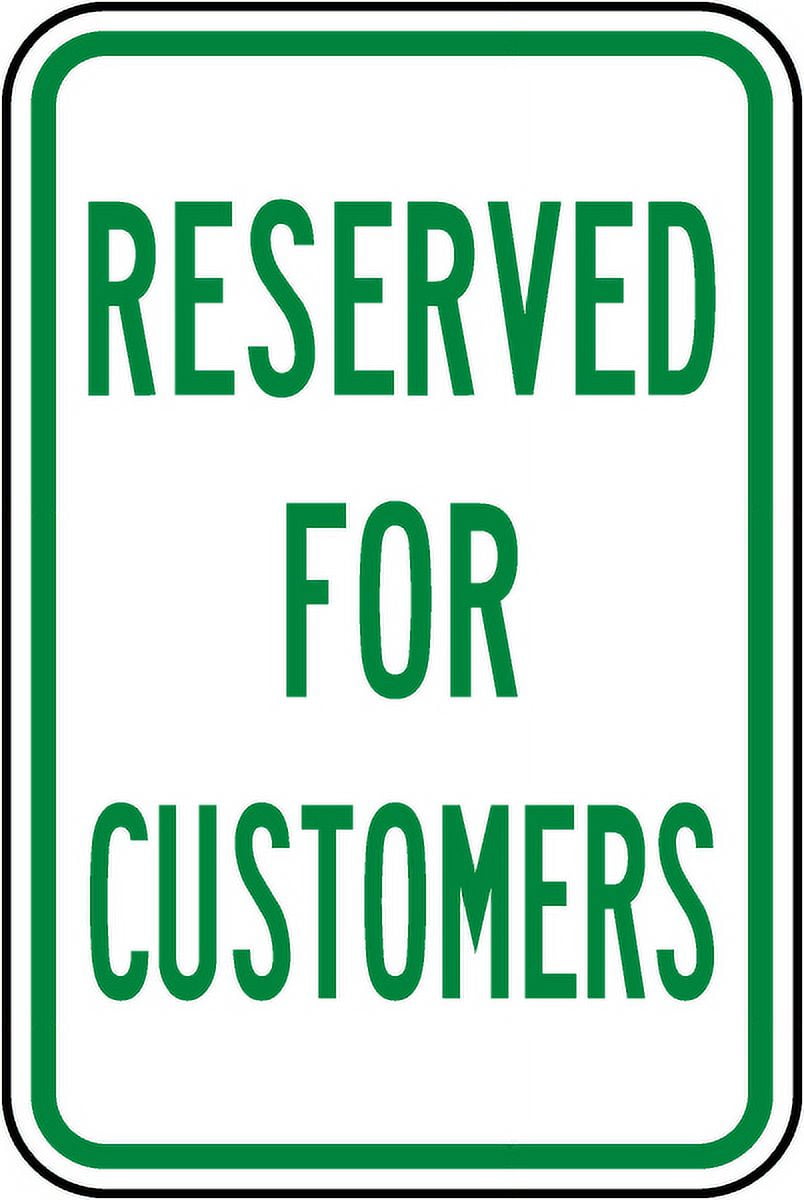 Vinyl Stickers - Reserved for Customers Sign - Safety and Warning ...