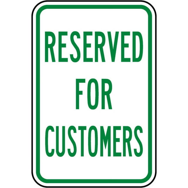 Vinyl Stickers - Reserved for Customers Sign - Safety and Warning ...