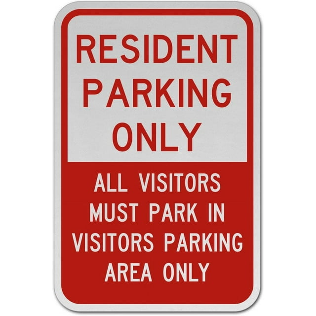 Vinyl Stickers - Resident Parking Only Sign E7 - Safety and Warning ...