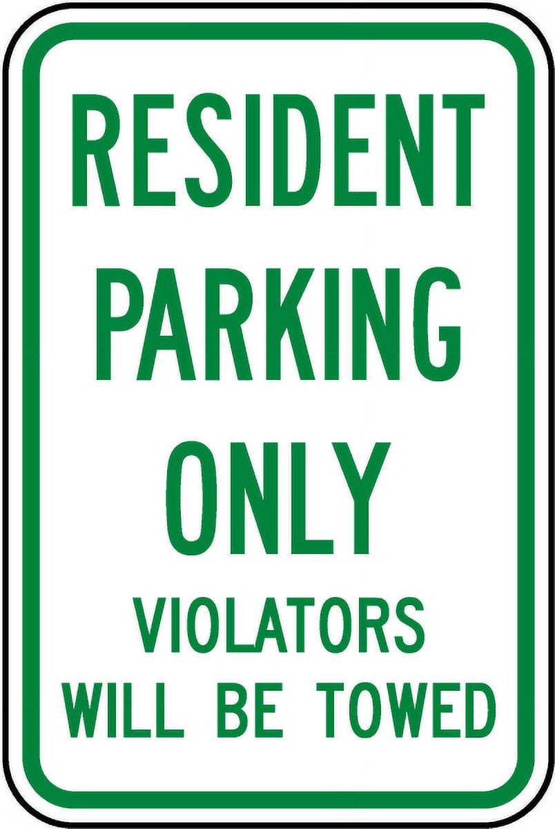 Vinyl Stickers - Resident Parking Only Sign E8 - Safety and Warning ...