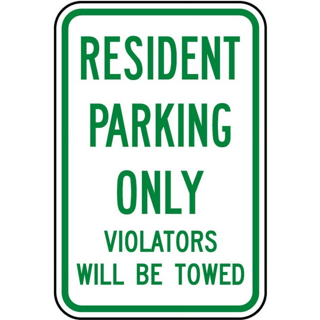 Vinyl Stickers - Resident Parking Only Sign E8 - Safety and Warning ...