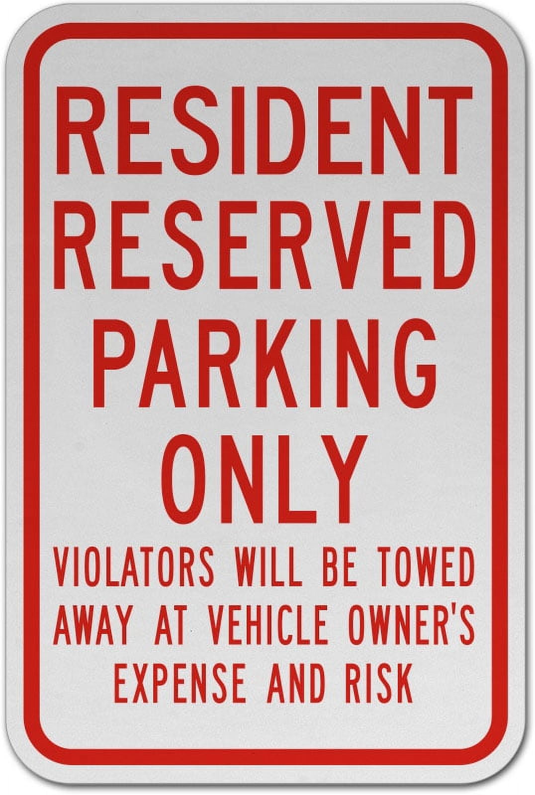 Vinyl Stickers - Resident Reserved Parking Only Sign - Safety and ...