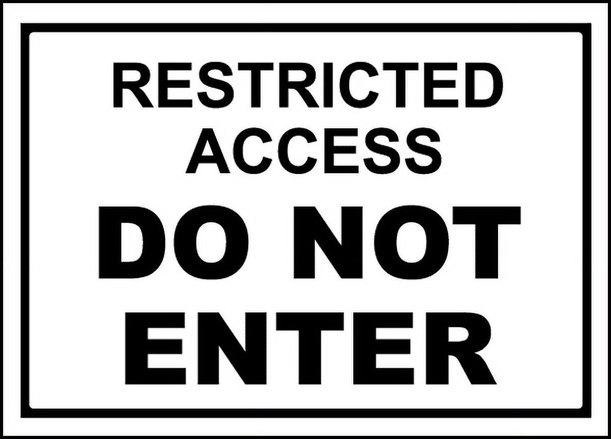 Vinyl Stickers - Restricted Access Do Not Enter Sign - Safety and ...