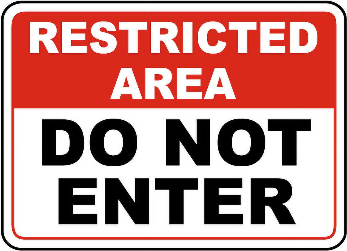 Vinyl Stickers - Restricted Area Do Not Enter Sign F7 - Safety and ...