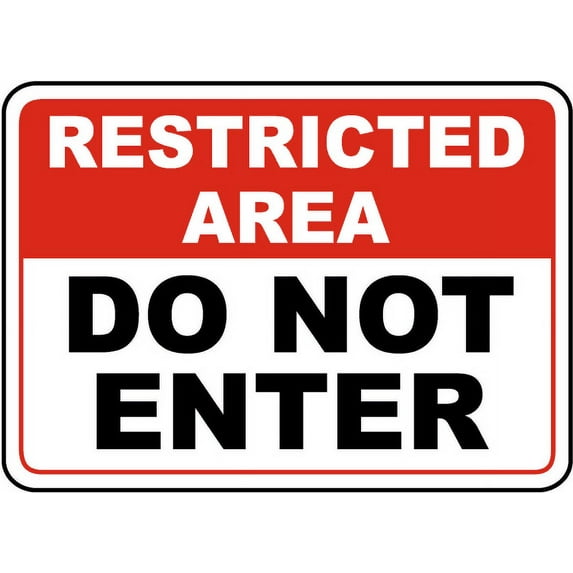 Vinyl Stickers - Restricted Area Do Not Enter Sign F7 - Safety and ...