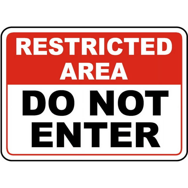Vinyl Stickers - Restricted Area Do Not Enter Sign F7 - Safety and ...