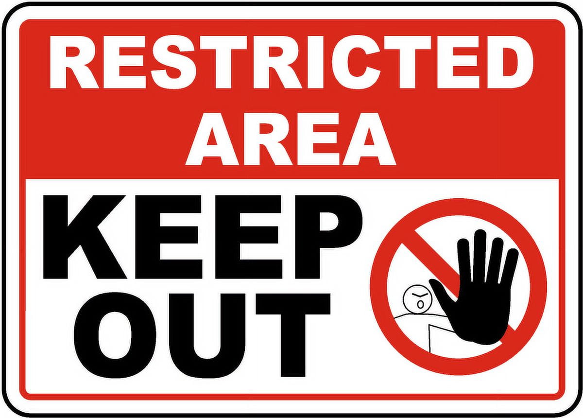 Vinyl Stickers - Restricted Area Keep Out Sign 3 - Safety and Warning ...