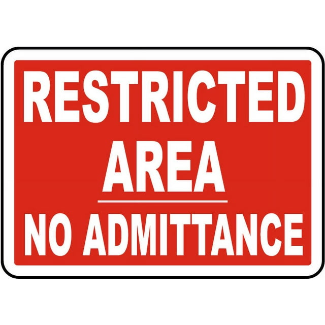 Vinyl Stickers - Restricted Area No Admittance Sign - Safety and ...