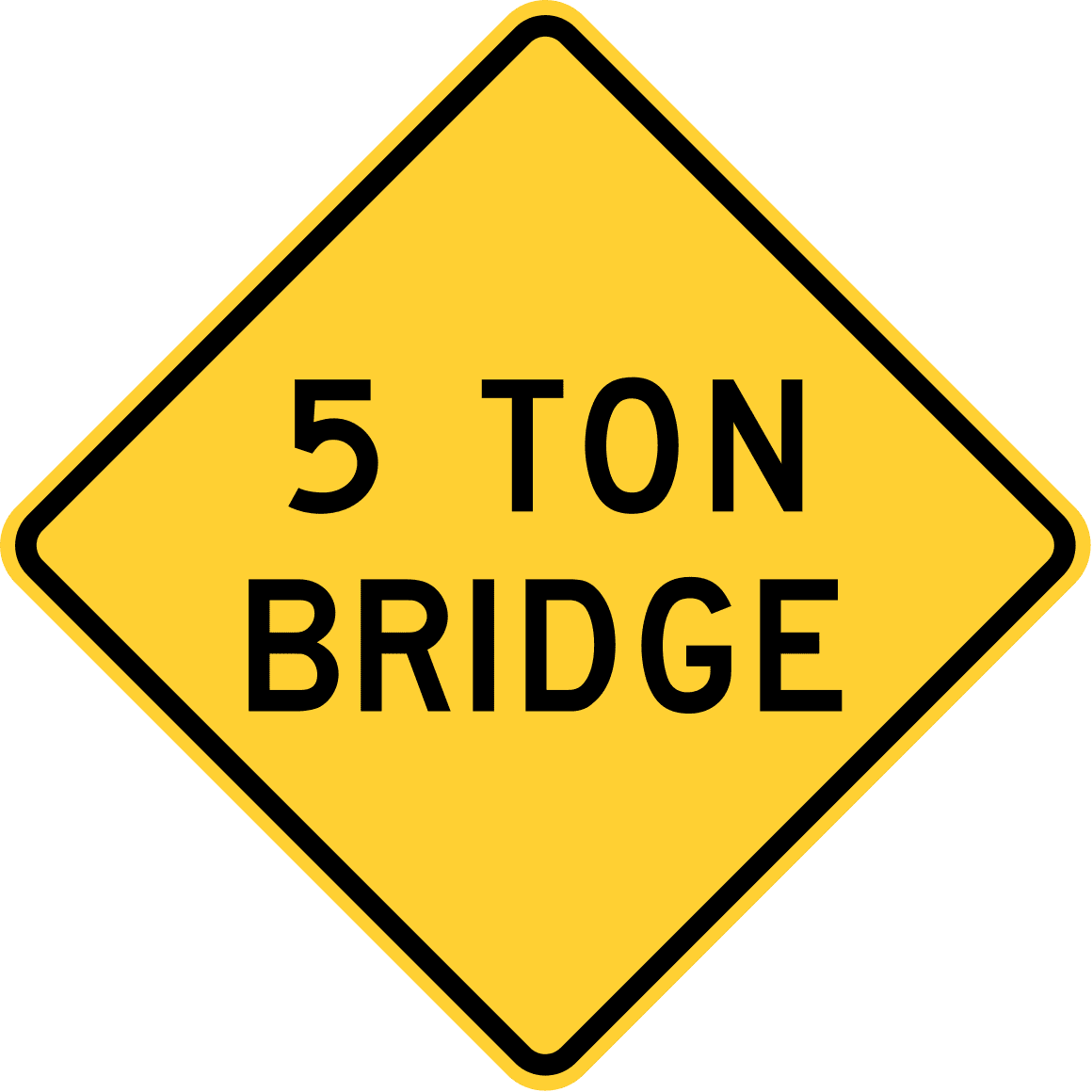 Vinyl Stickers - Restricted Weight Bridge, New York State - Safety and ...