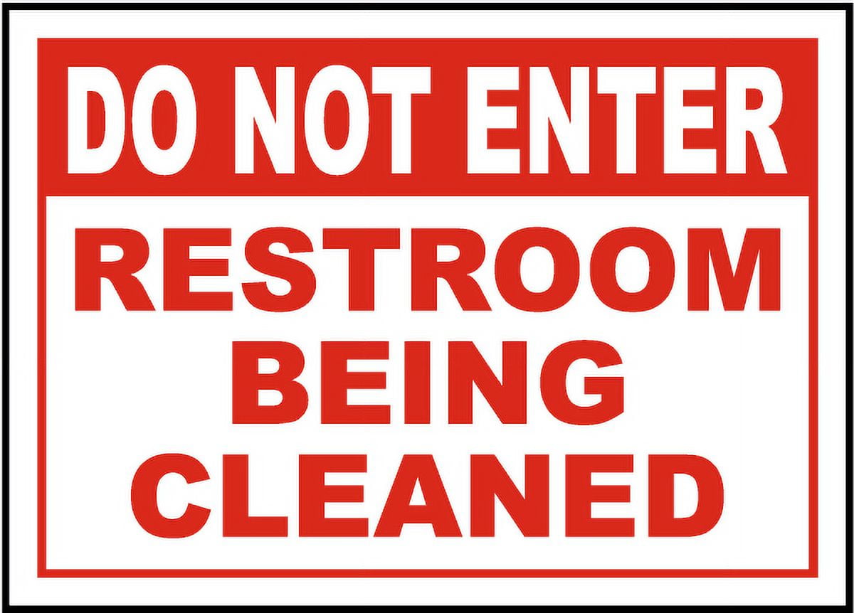 Vinyl Stickers - Restroom Being Cleaned Sign F8 - Safety and Warning ...