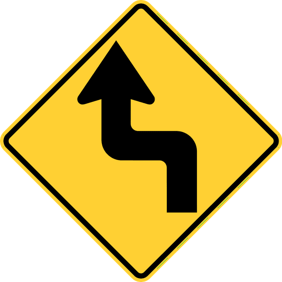 Vinyl Stickers - Reverse Turn (Left) - Safety and Warning Warehouse ...