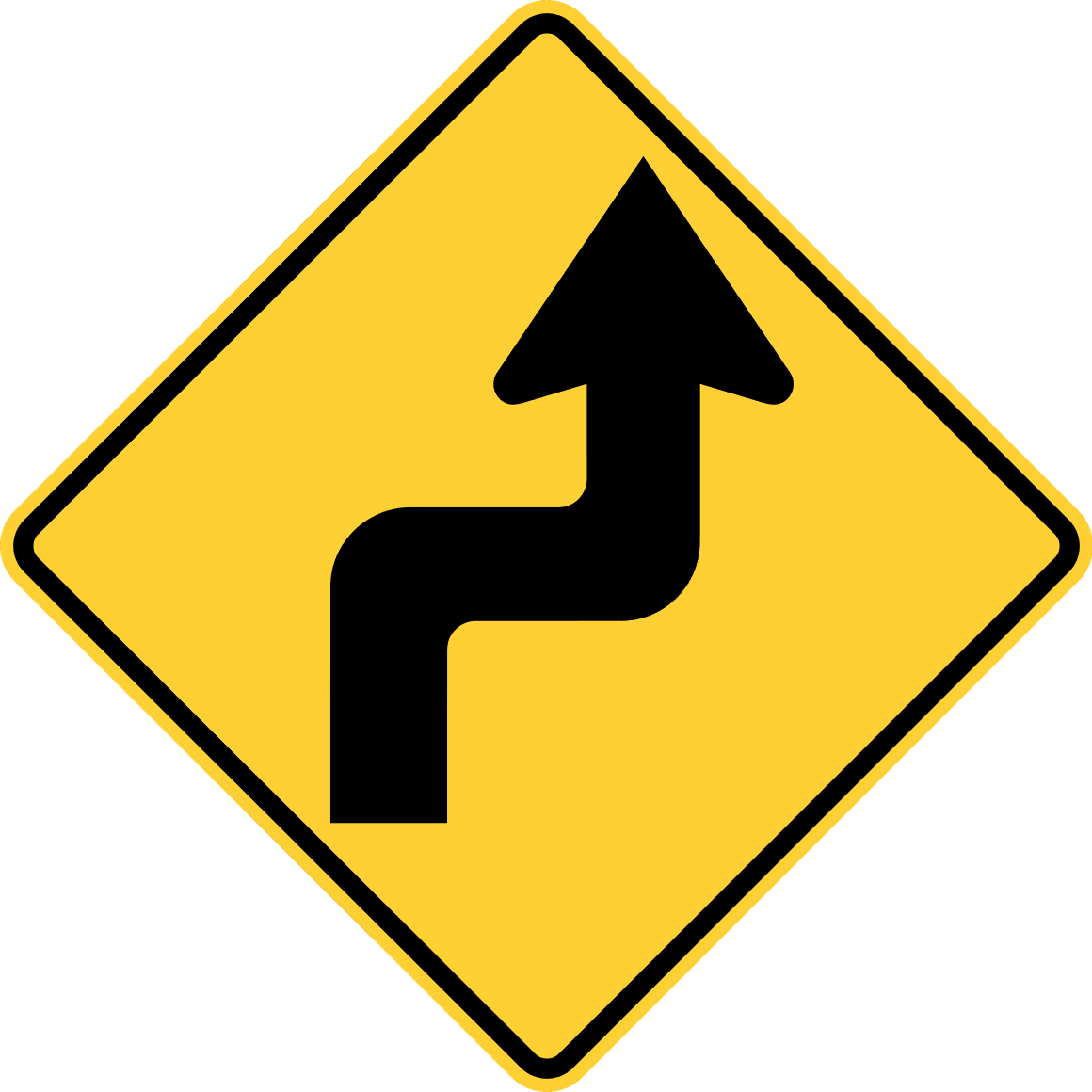 Vinyl Stickers - Reverse Turn (Right) - Safety and Warning Warehouse ...