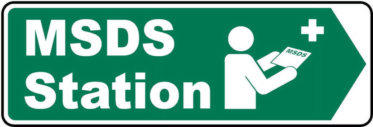 Vinyl Stickers - Right Arrow MSDS Station Sign - Safety and Warning ...