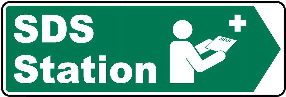 Vinyl Stickers - Right Arrow SDS Station Sign - Safety and Warning ...