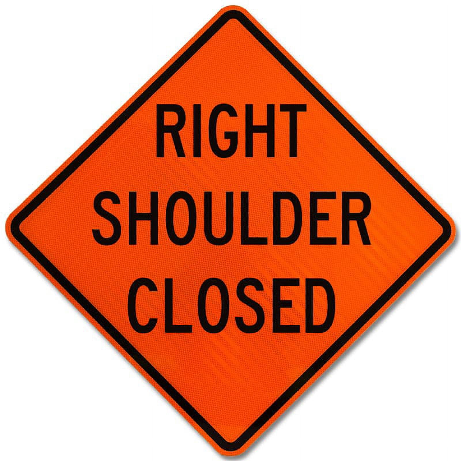 Vinyl Stickers - Right Shoulder Closed Sign - Safety and Warning ...