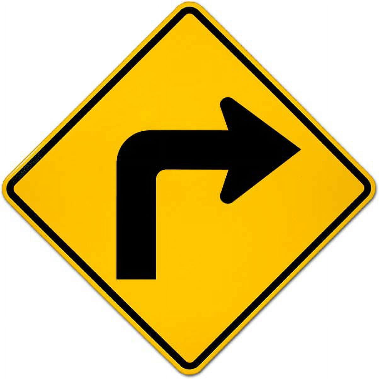 Vinyl Stickers - Right Turn Ahead Sign - Safety and Warning Warehouse ...