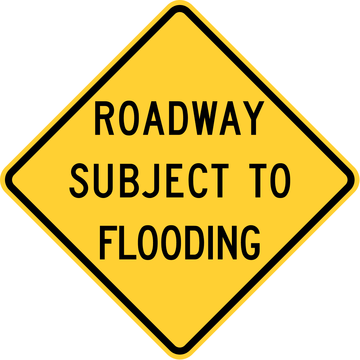 Vinyl Stickers - Roadway Subject to Flooding, Pennsylvania - Safety and ...