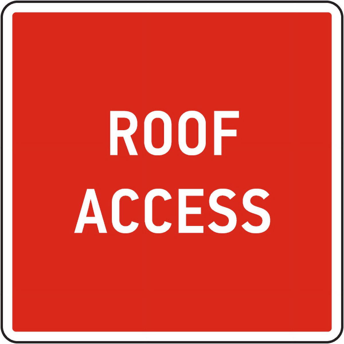 Vinyl Stickers - Roof Access Sign - Safety and Warning Warehouse Signs ...