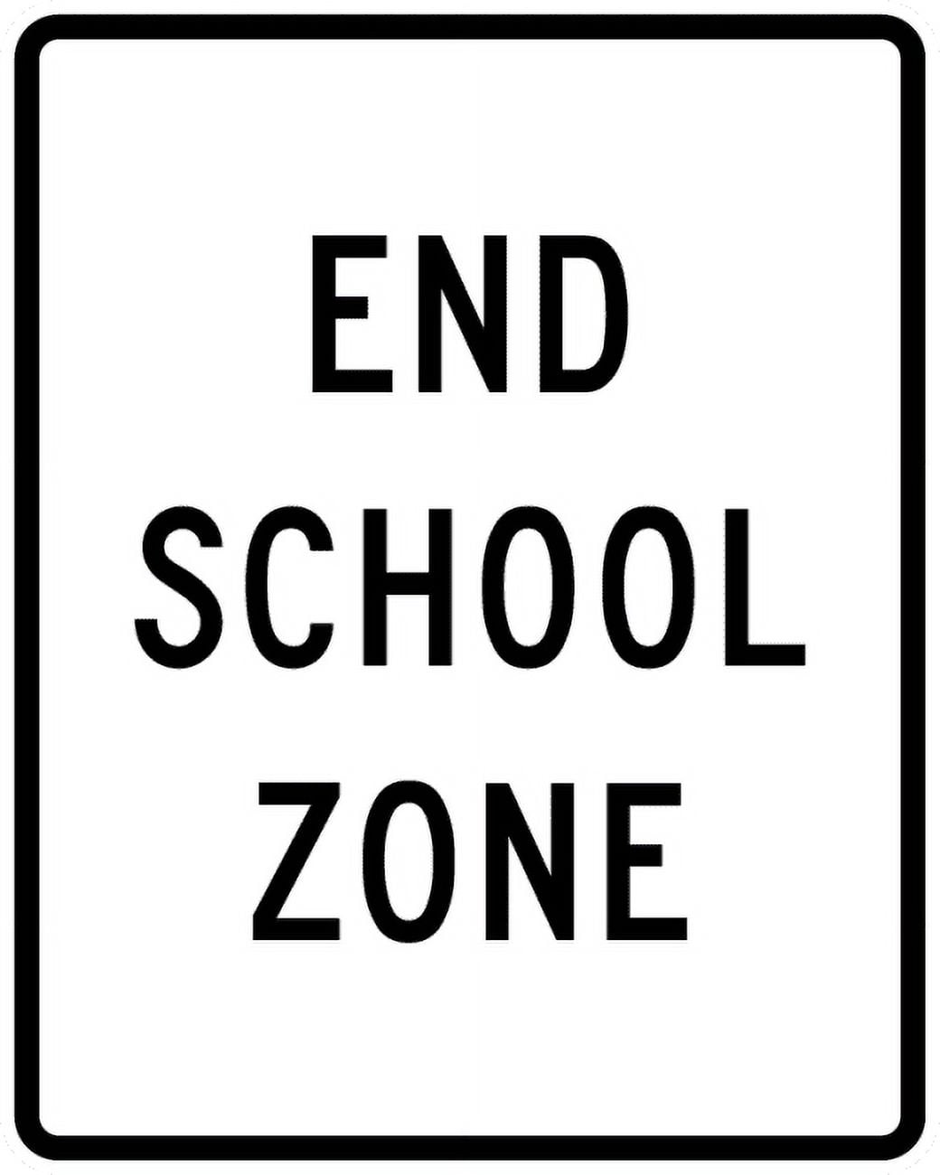 Vinyl Stickers - S5-2-End School Zone Sign - Safety and Warning ...