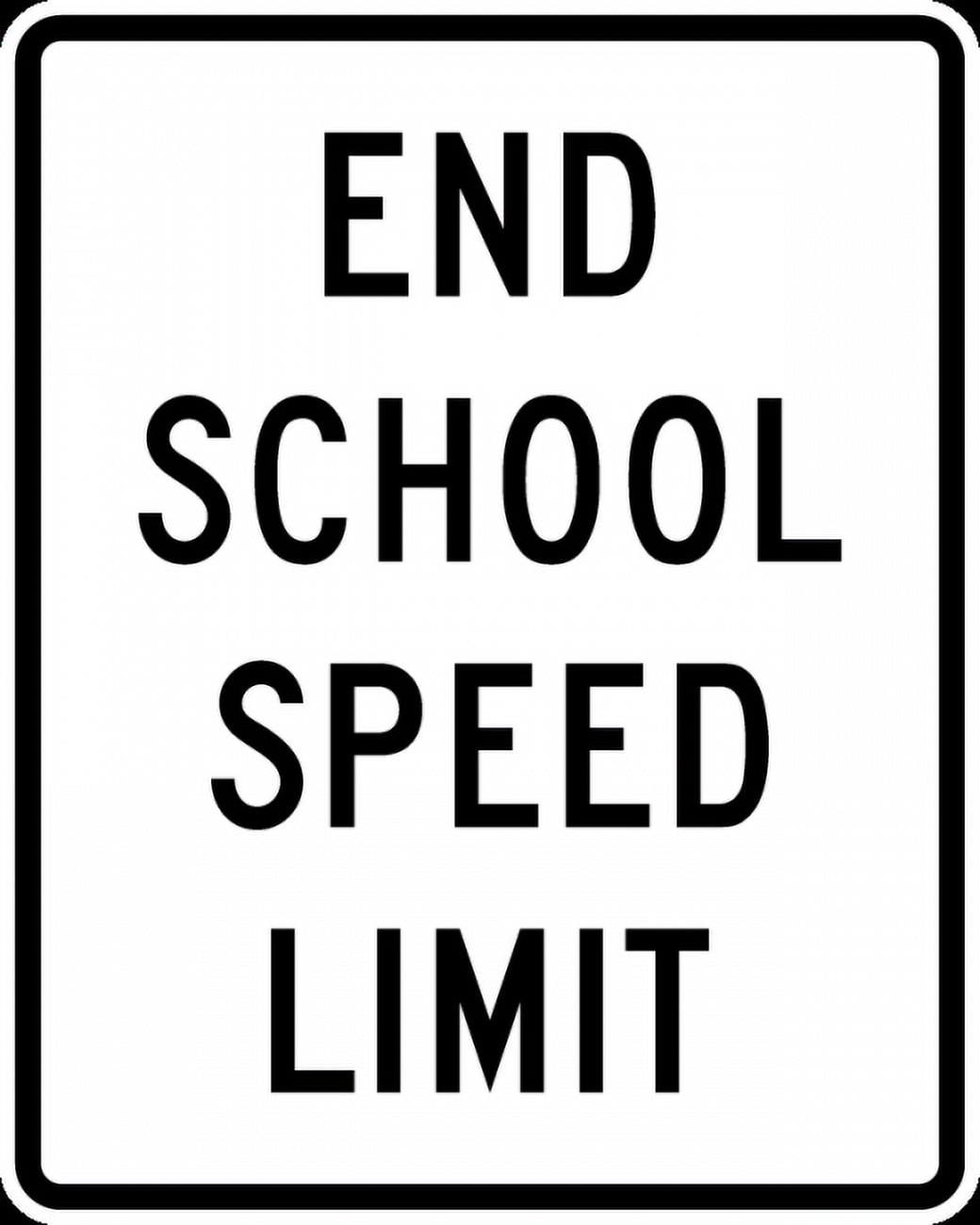 Vinyl Stickers - S5-3-End School Speed Limit Sign - Safety and Warning ...