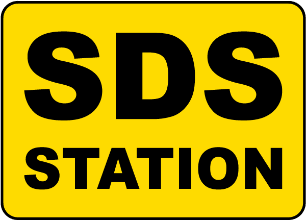 Vinyl Stickers - SDS Station Sign 2 - Safety and Warning Warehouse ...