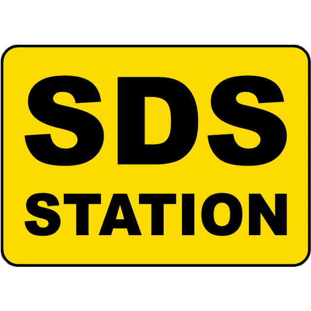 Vinyl Stickers - SDS Station Sign 2 - Safety and Warning Warehouse ...