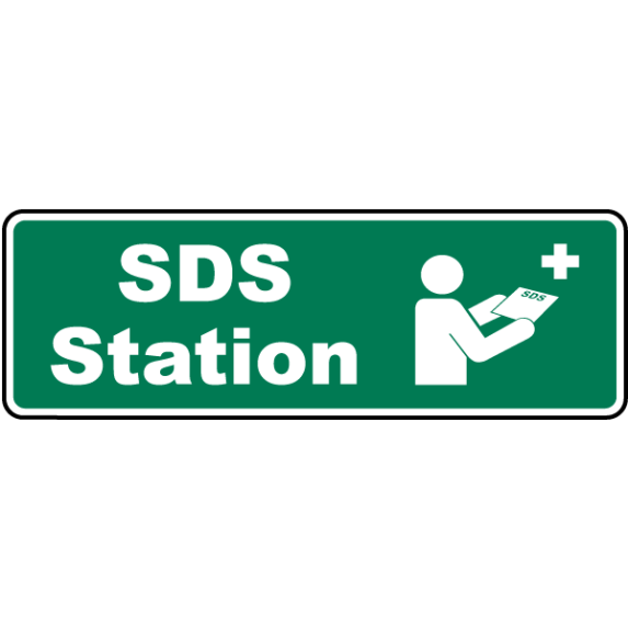 Vinyl Stickers - SDS Station Sign 3 - Safety and Warning Warehouse ...