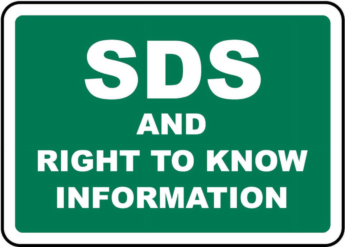 Vinyl Stickers - SDS and Right to Know Info Sign - Safety and Warning ...