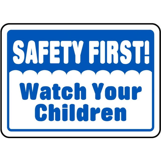 Vinyl Stickers - Safety First Watch Children Sign - Safety and Warning ...