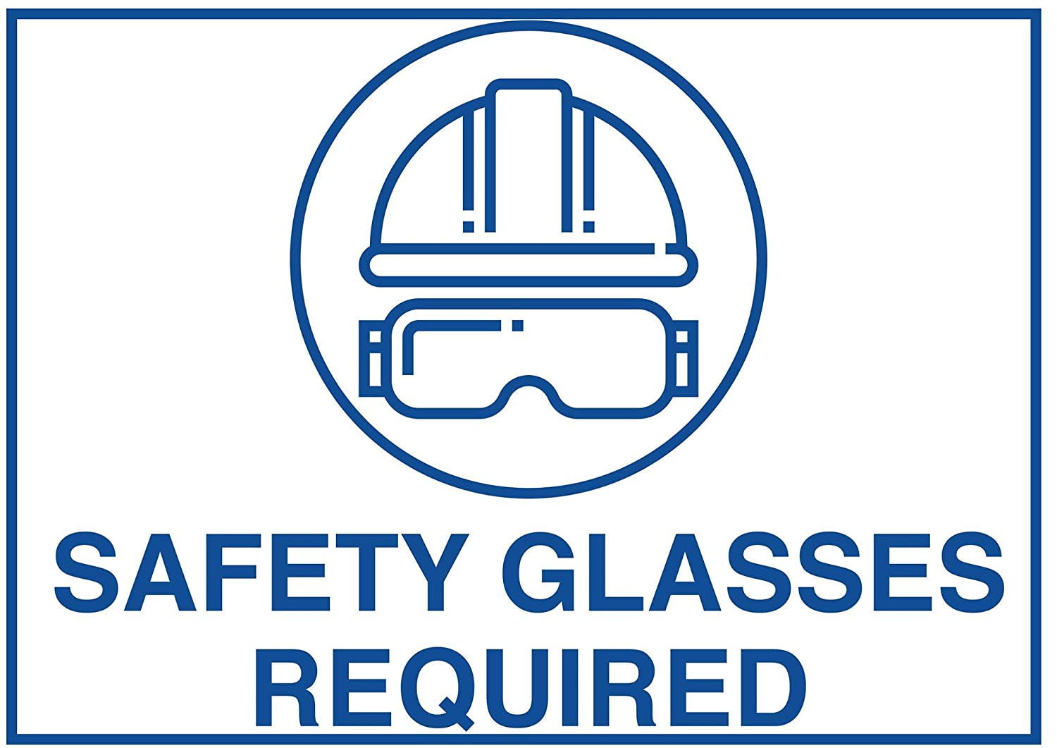 Vinyl Stickers - Safety Glasses Sign - Safety and Warning Warehouse ...