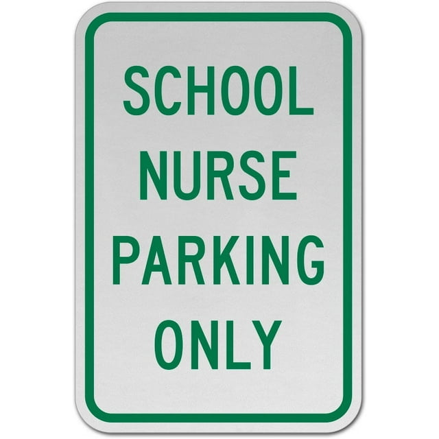 Vinyl Stickers - School Nurse Parking Only Sign - Safety and Warning ...